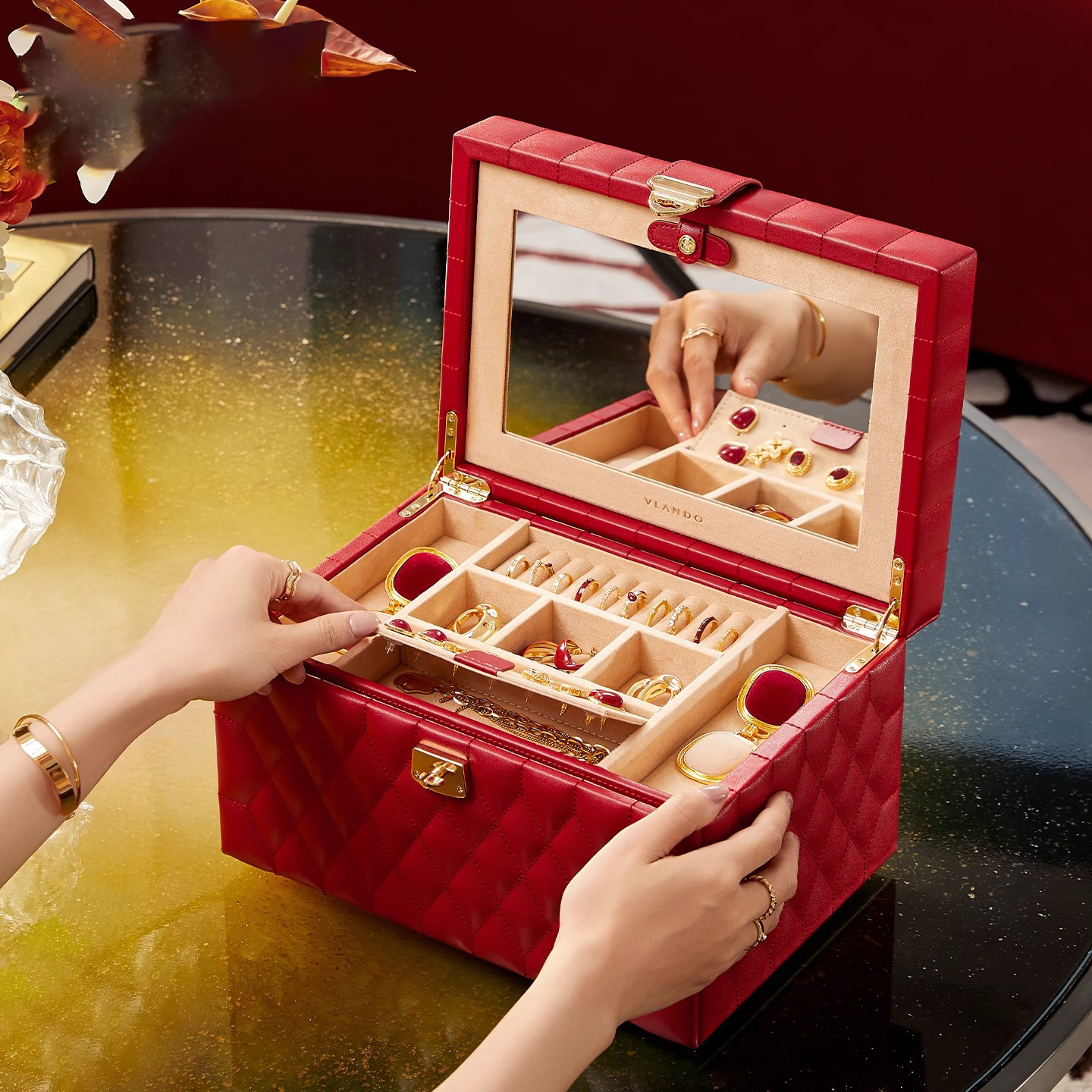 Custom Jewelry Box with Logo | Personalized Luxury Jewelry Storage